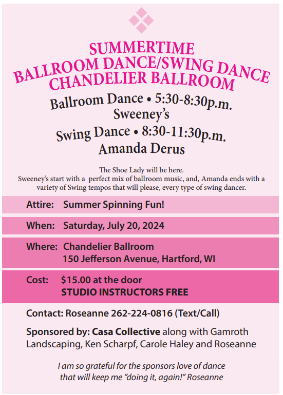July 20, 2024 Summer Chandelier Dance | Milwaukee Stomp